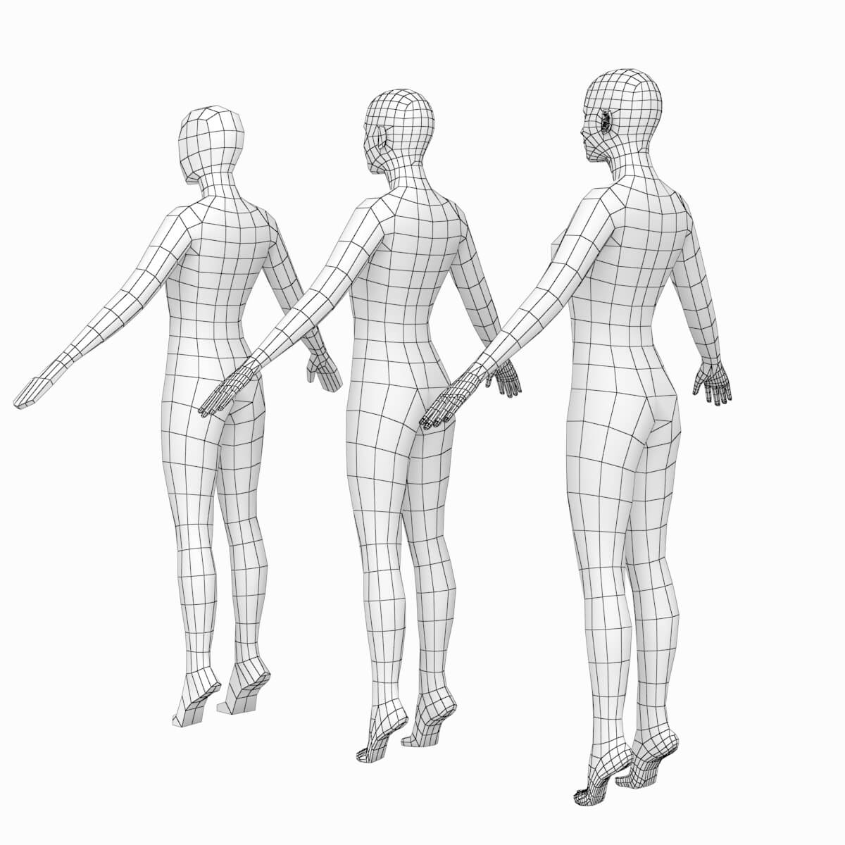 Natural Female and Male Base Mesh Super Bundle - 3D Model by Valerii ...