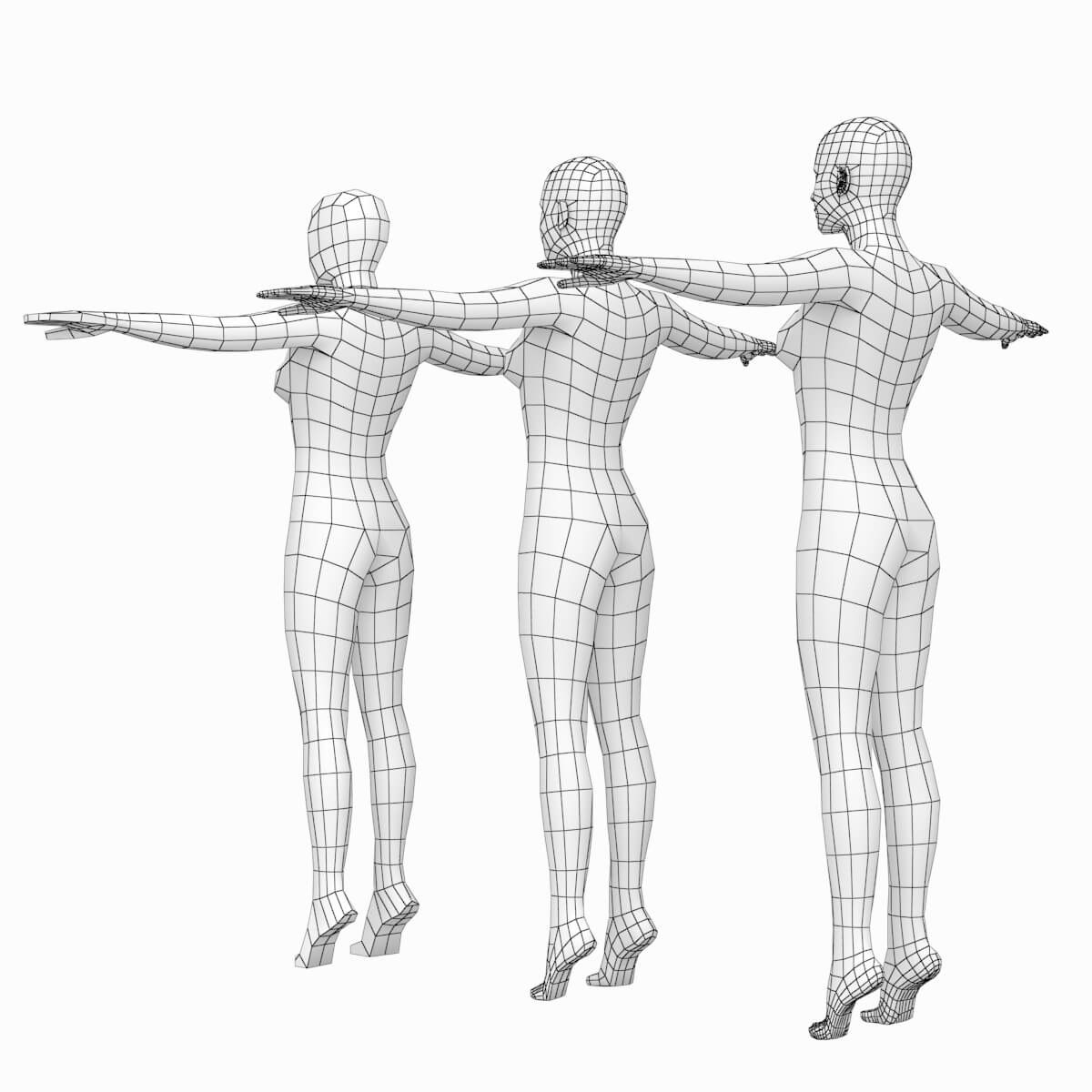 Natural Female and Male Base Mesh Super Bundle - 3D Model by Valerii ...