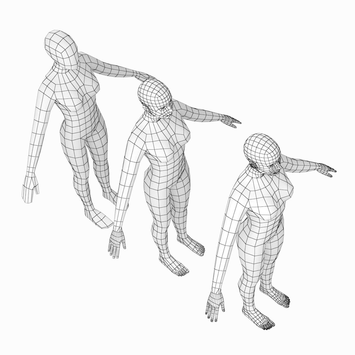Natural Female and Male Base Mesh Super Bundle - 3D Model by Valerii ...