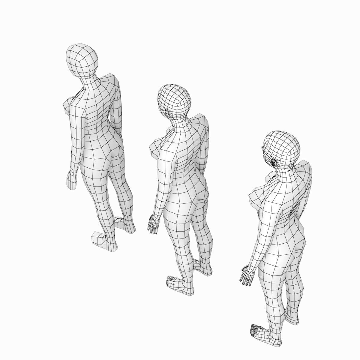 Natural Female and Male Base Mesh Super Bundle - 3D Model by Valerii ...