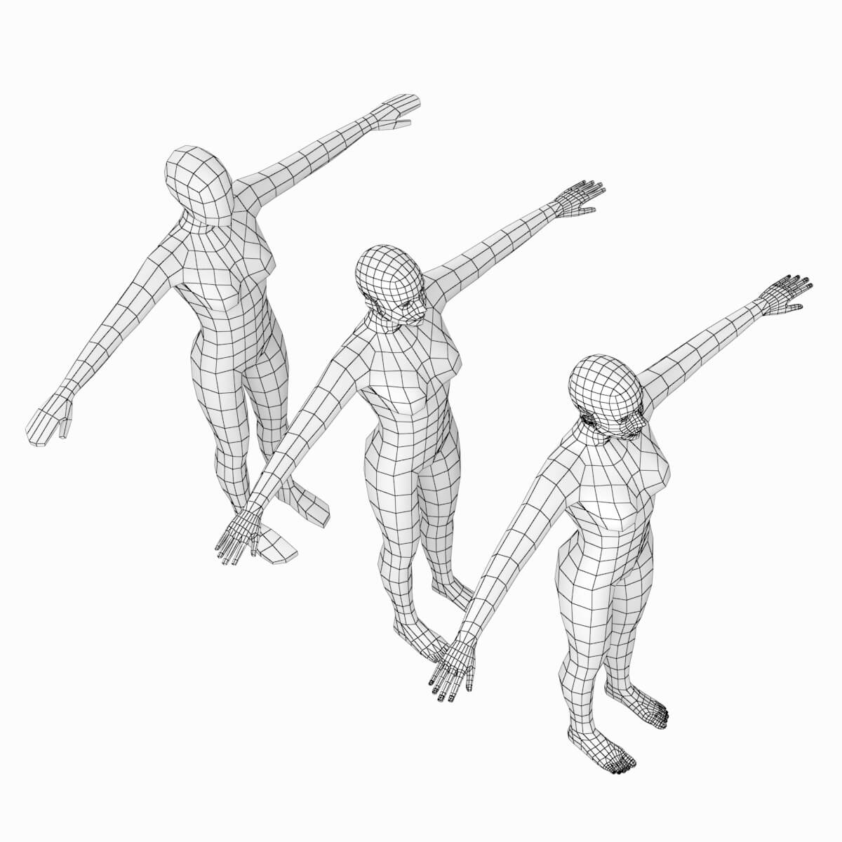 Natural Female and Male Base Mesh Super Bundle - 3D Model by Valerii ...