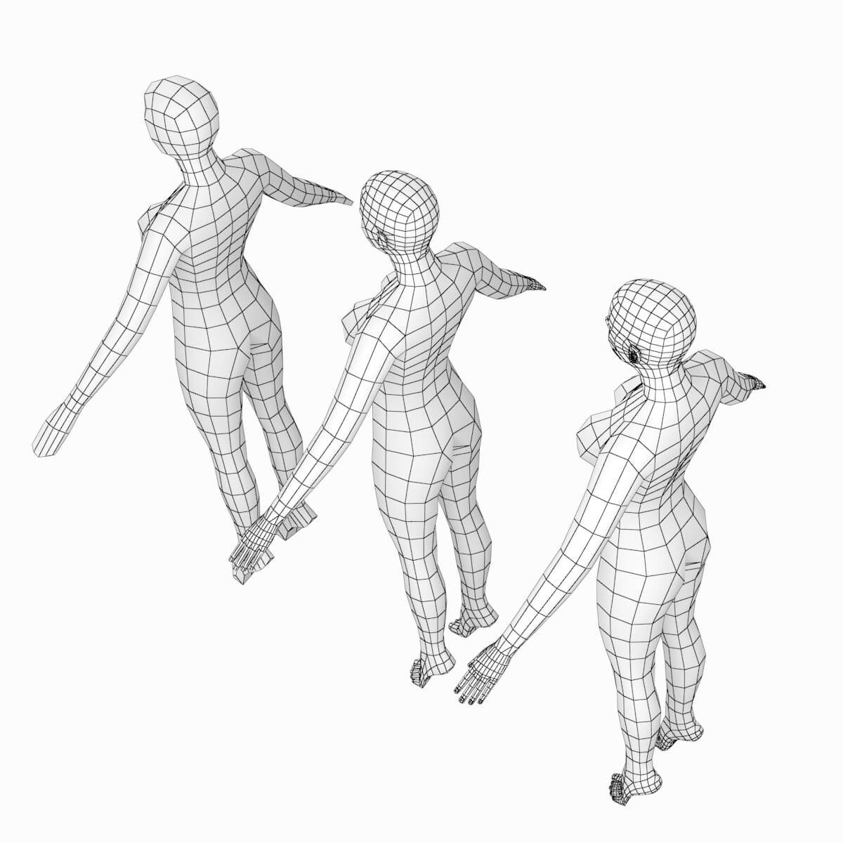 Natural Female and Male Base Mesh Super Bundle - 3D Model by Valerii ...