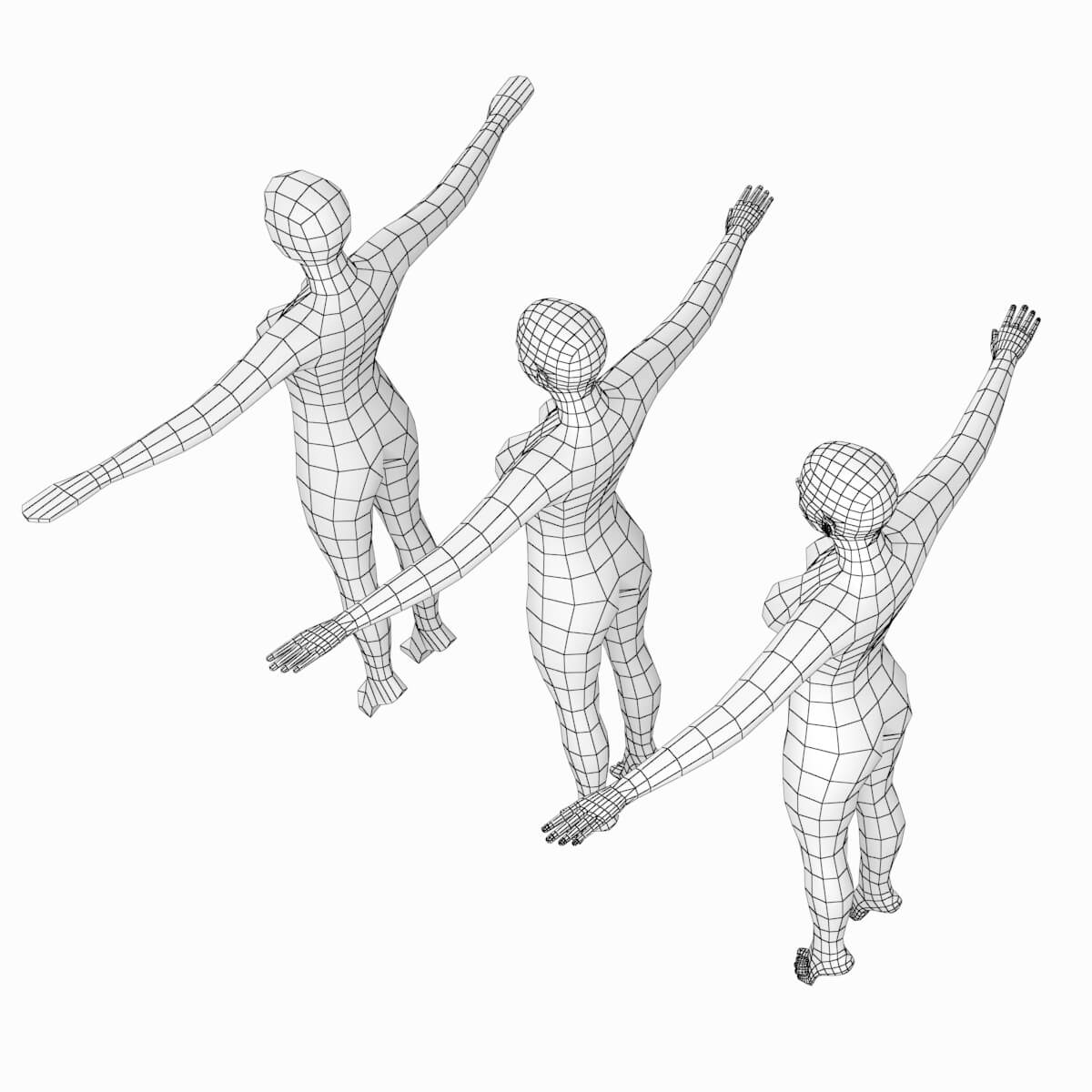 Natural Female and Male Base Mesh Super Bundle - 3D Model by Valerii ...