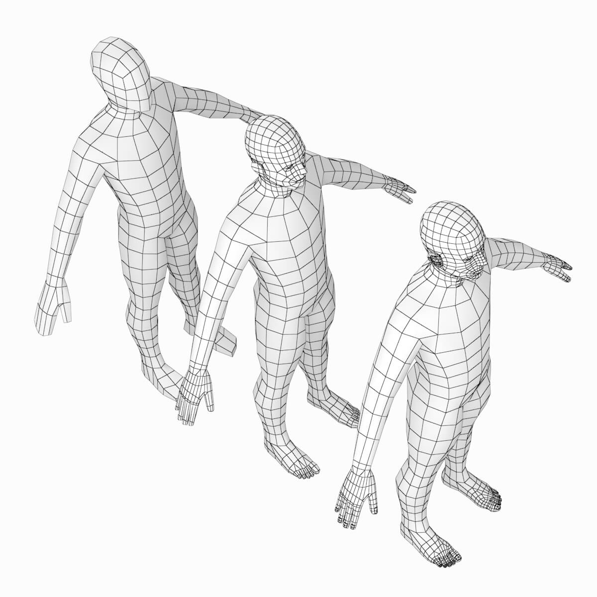 Natural Female and Male Base Mesh Super Bundle - 3D Model by Valerii ...