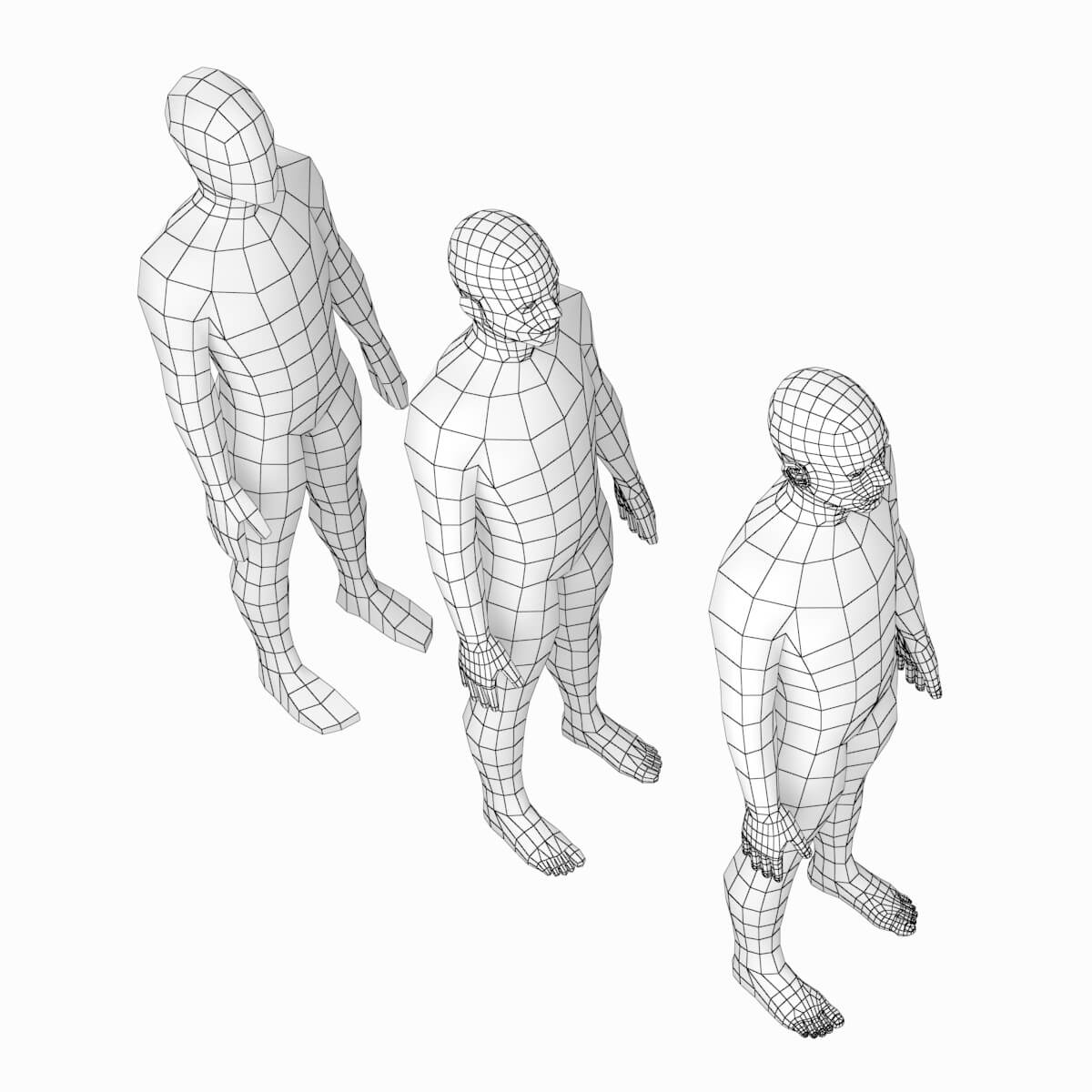 Natural Female and Male Base Mesh Super Bundle - 3D Model by Valerii ...