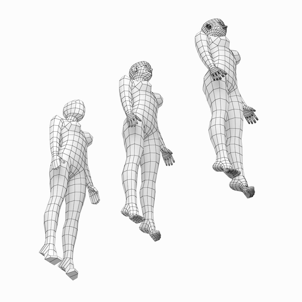 Natural Female and Male Base Mesh Super Bundle - 3D Model by Valerii ...