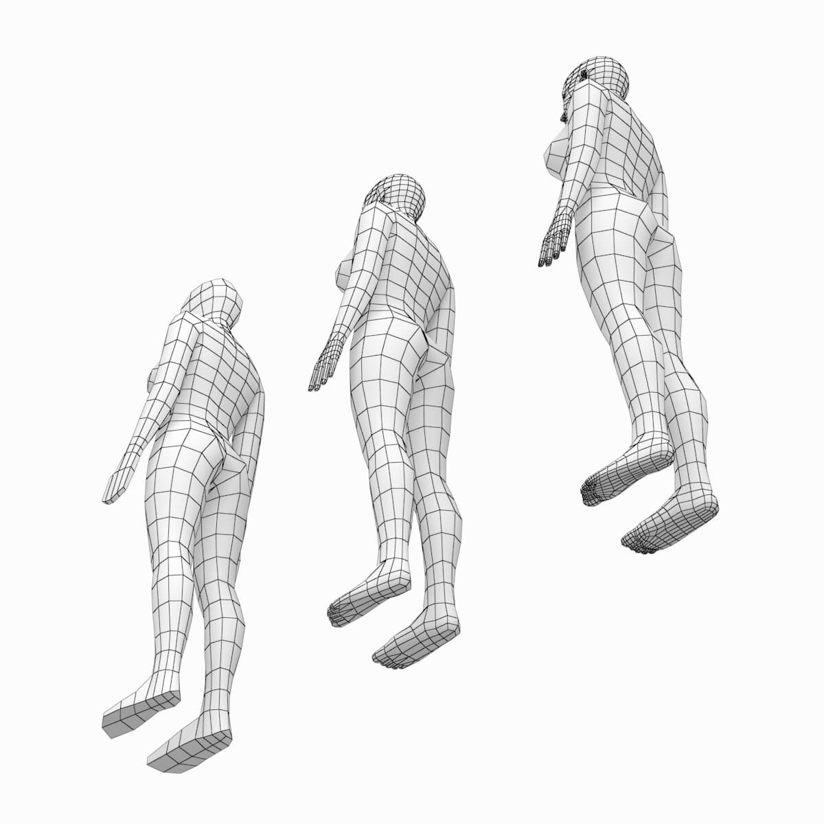 Natural Female and Male Base Mesh Super Bundle - 3D Model by Valerii ...