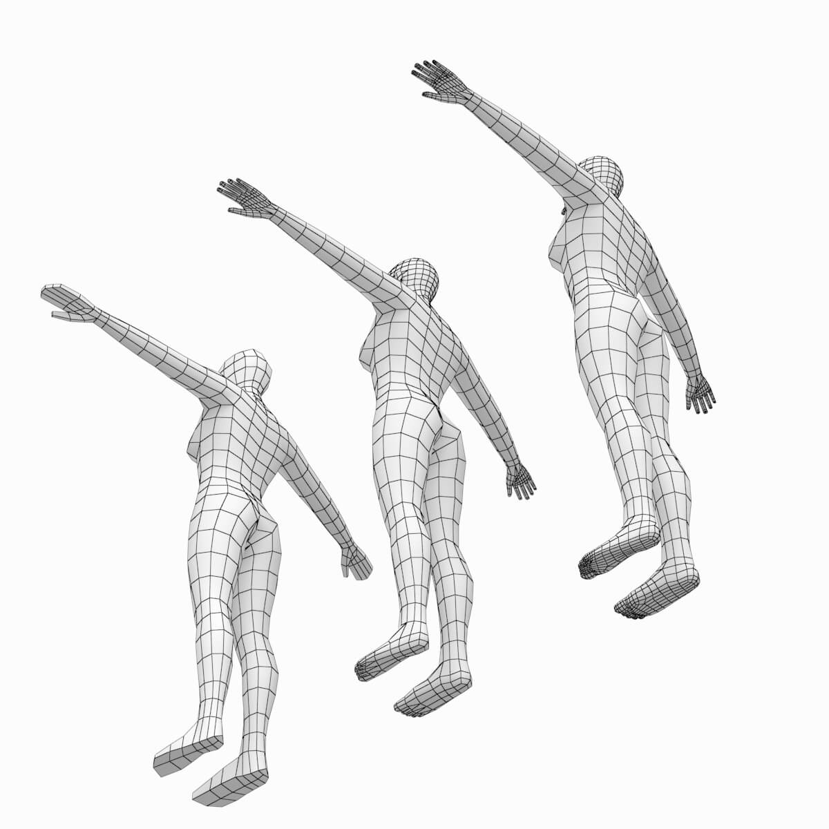 Natural Female and Male Base Mesh Super Bundle - 3D Model by Valerii ...