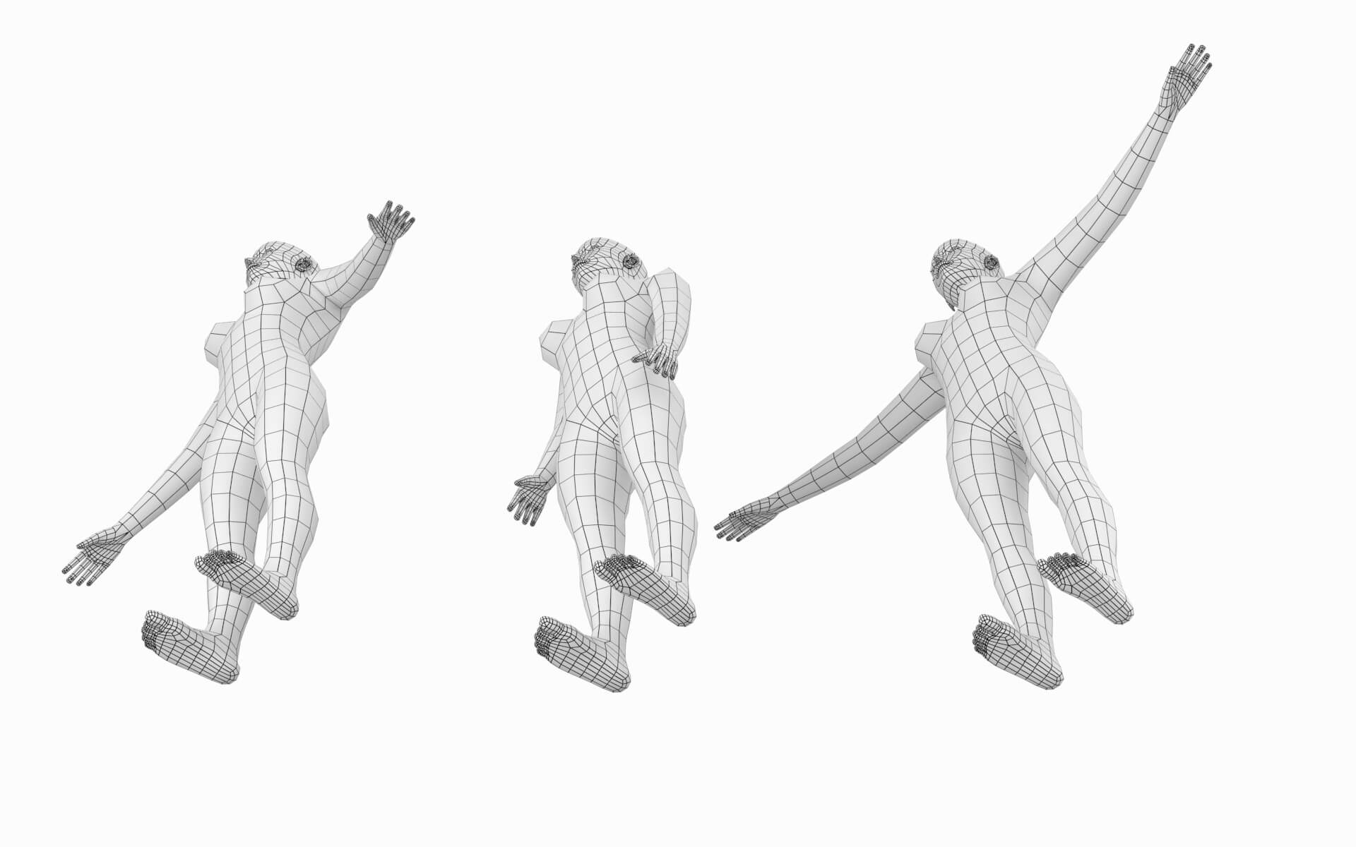 Natural Female in 3 Modeling Poses Base Mesh - 3D Model by Valerii ...