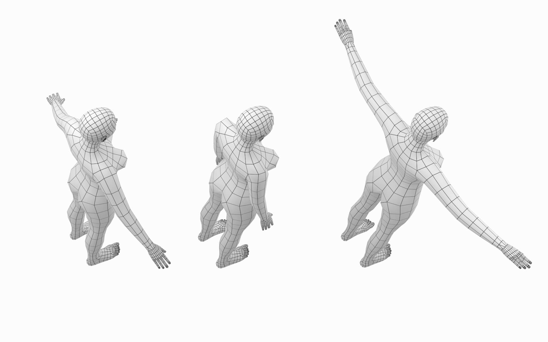 Natural Female in 3 Modeling Poses Base Mesh - 3D Model by Valerii ...