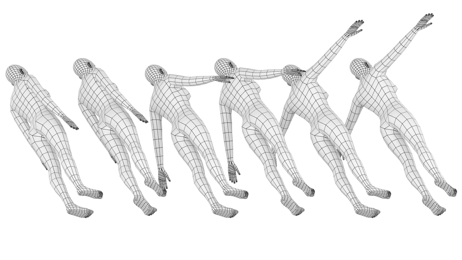 Natural Female in 6 Modeling Poses Collection - 3D Model by Valerii ...