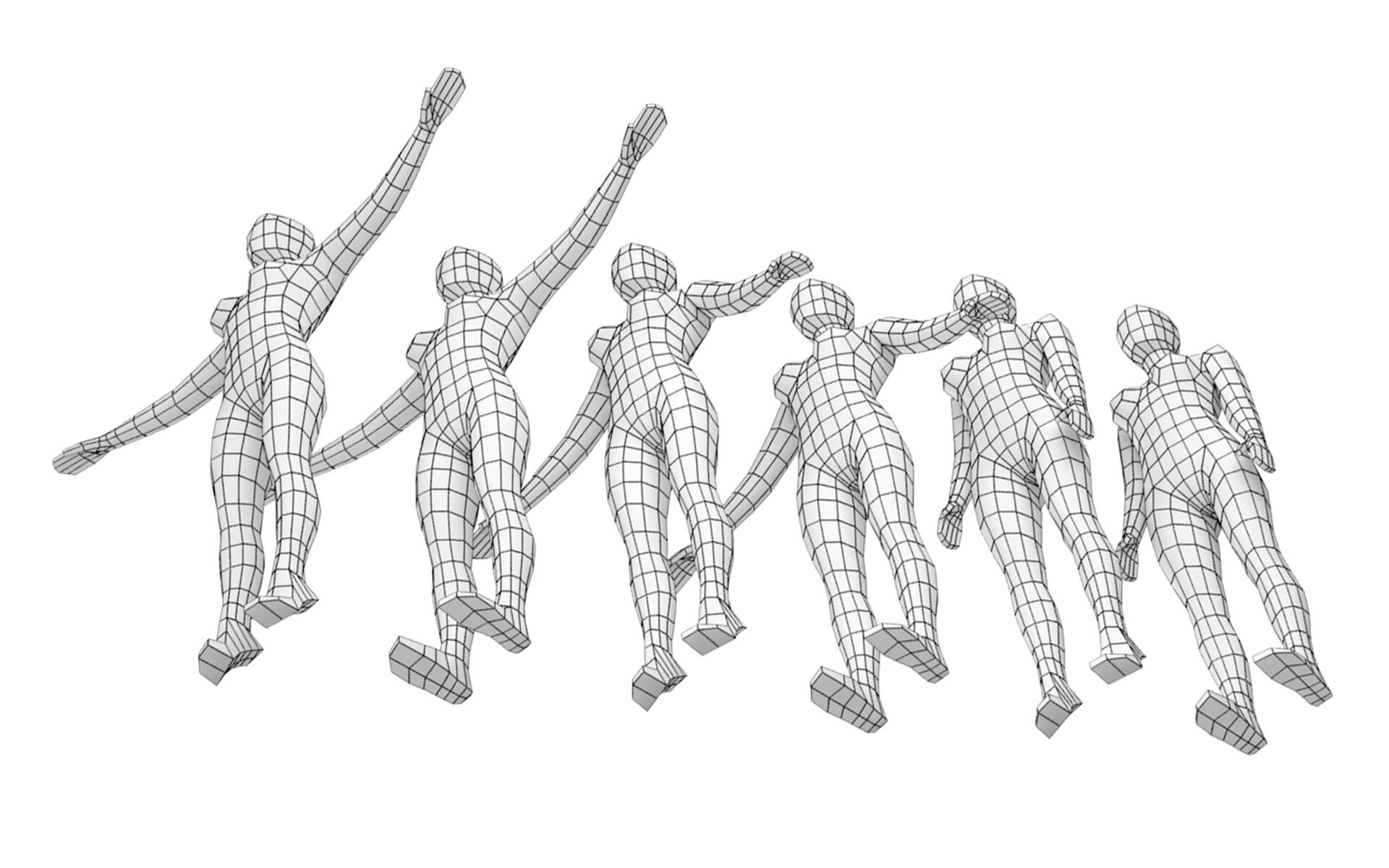 Natural Female in 6 Modeling Poses Collection - 3D Model by Valerii ...