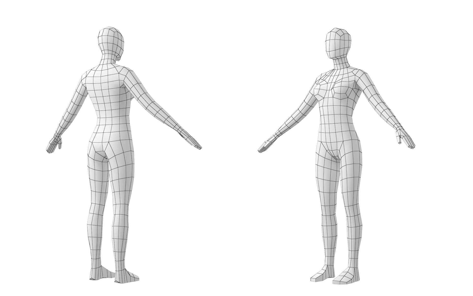 Natural Female in 6 Modeling Poses Collection - 3D Model by Valerii ...