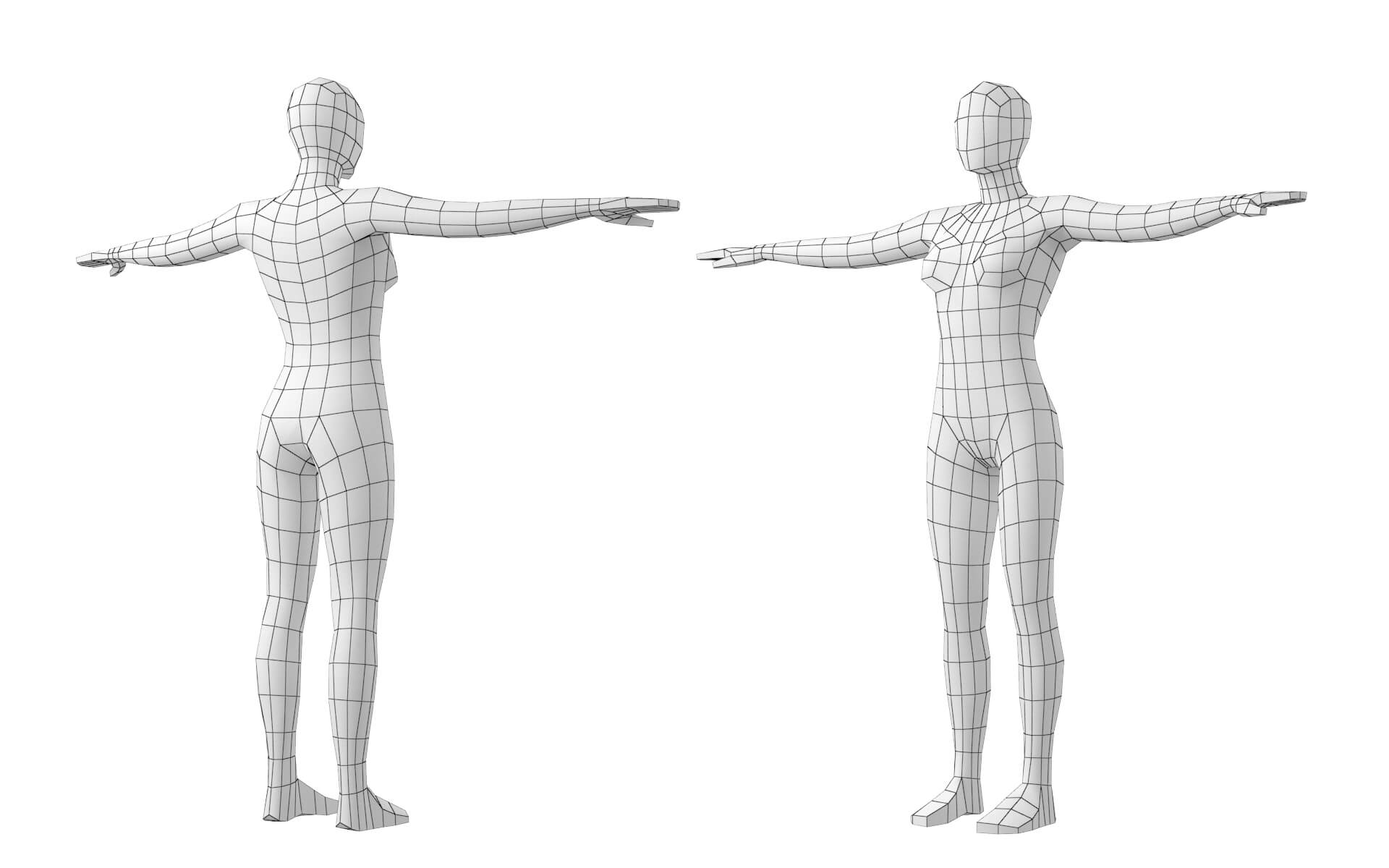 Natural Female in 6 Modeling Poses Collection - 3D Model by Valerii ...