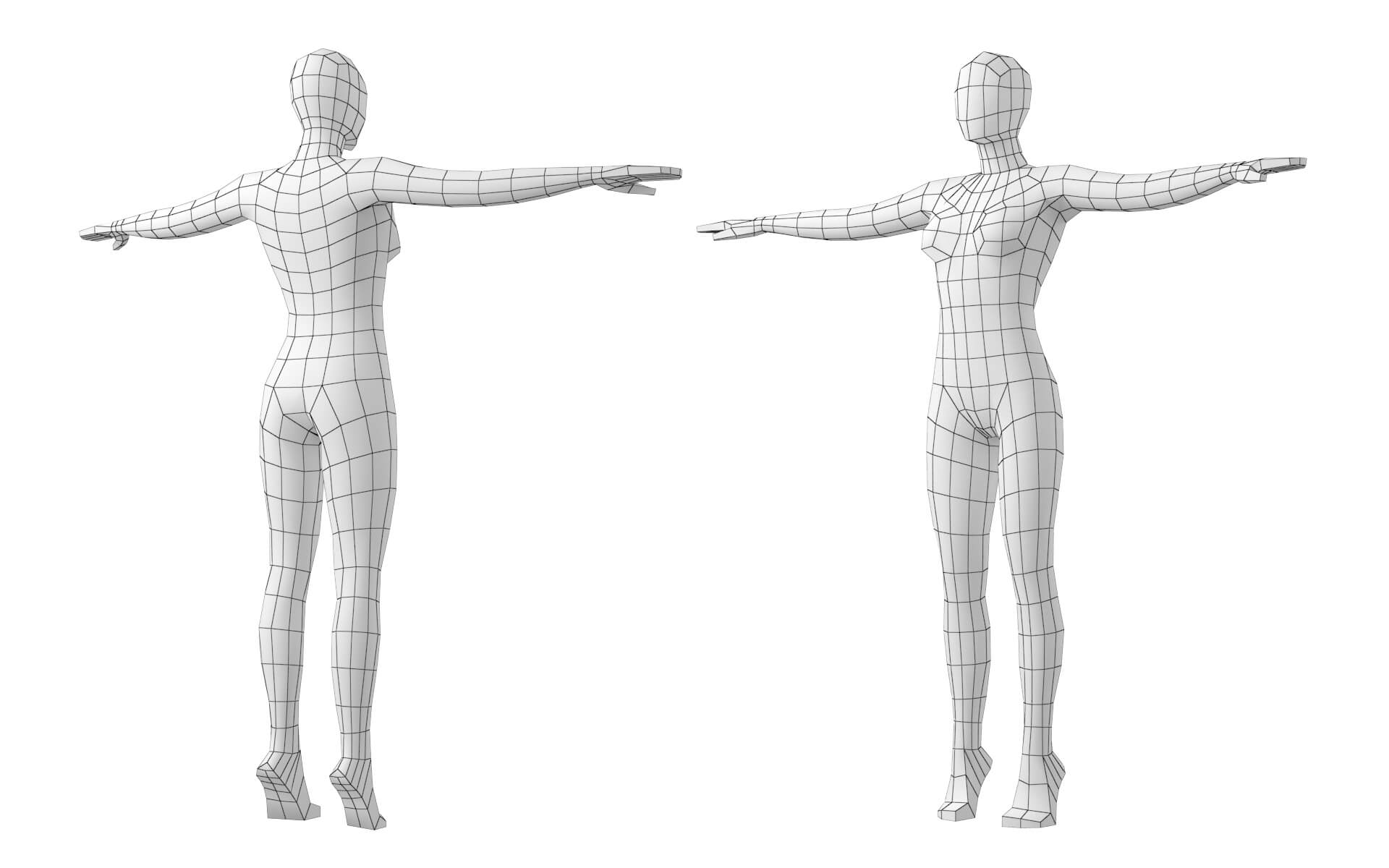 Natural Female in 6 Modeling Poses Collection - 3D Model by Valerii ...