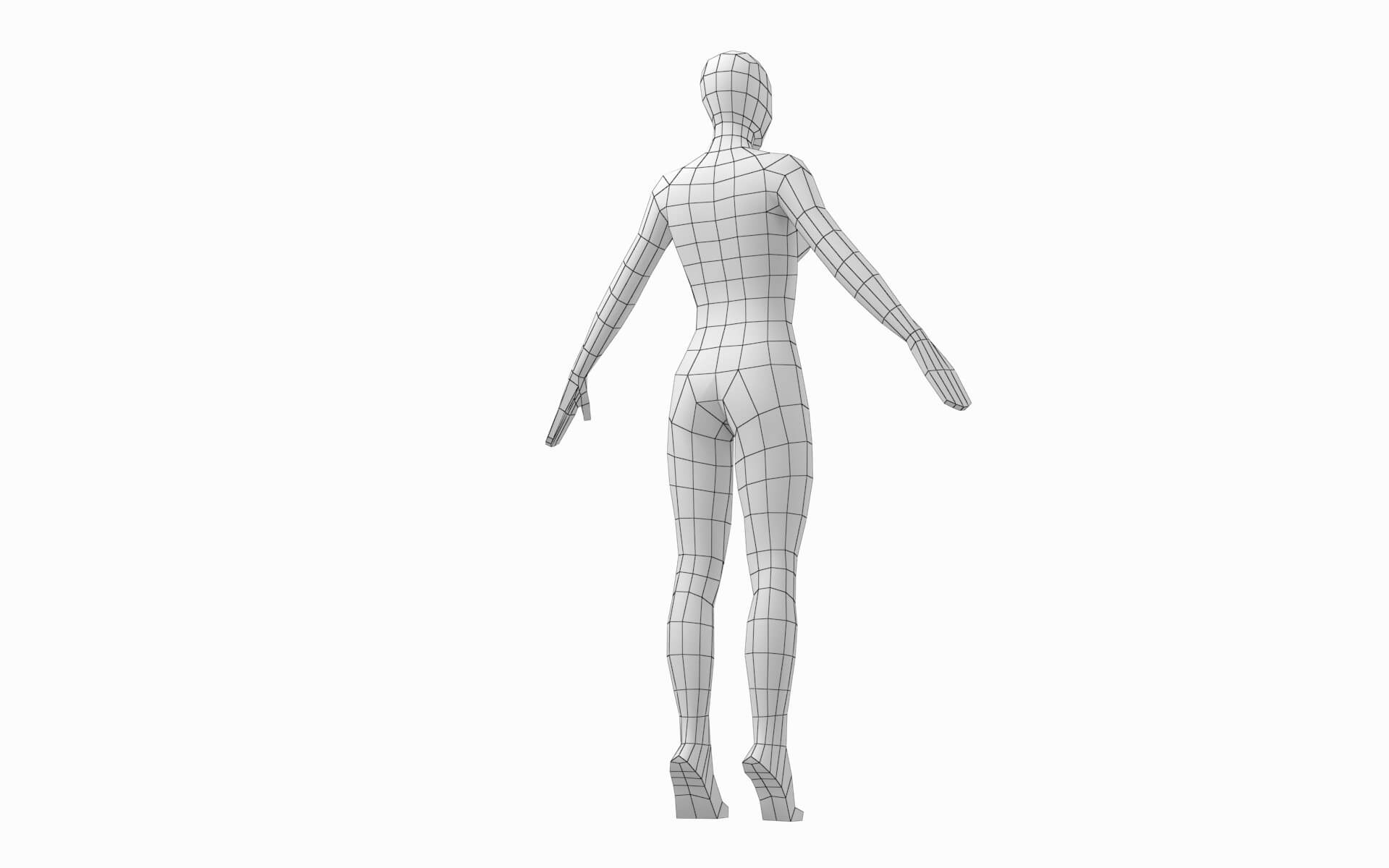 Natural Female and Male Base Mesh in A-Pose 3D Model by Valerii-Kaliuzhnyi