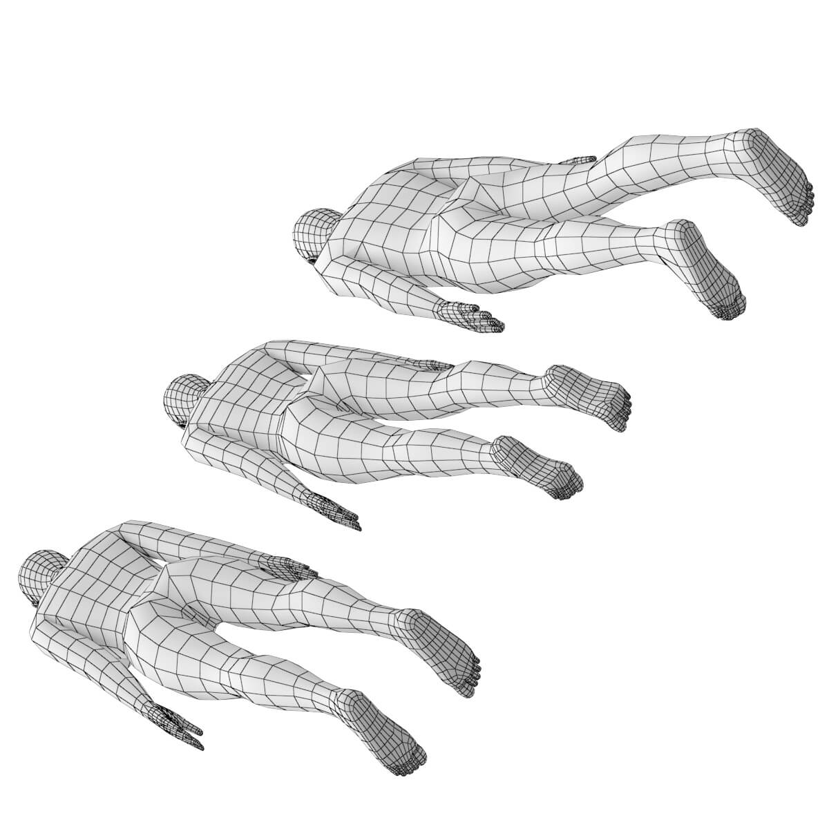 Natural Male and Female in Rest Pose Base Mesh - 3D Model by Valerii ...