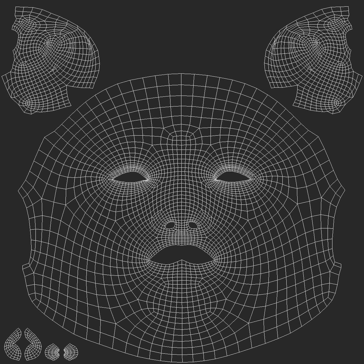Natural Male Head 01 Base Mesh - 3D Model by Valerii-Kaliuzhnyi