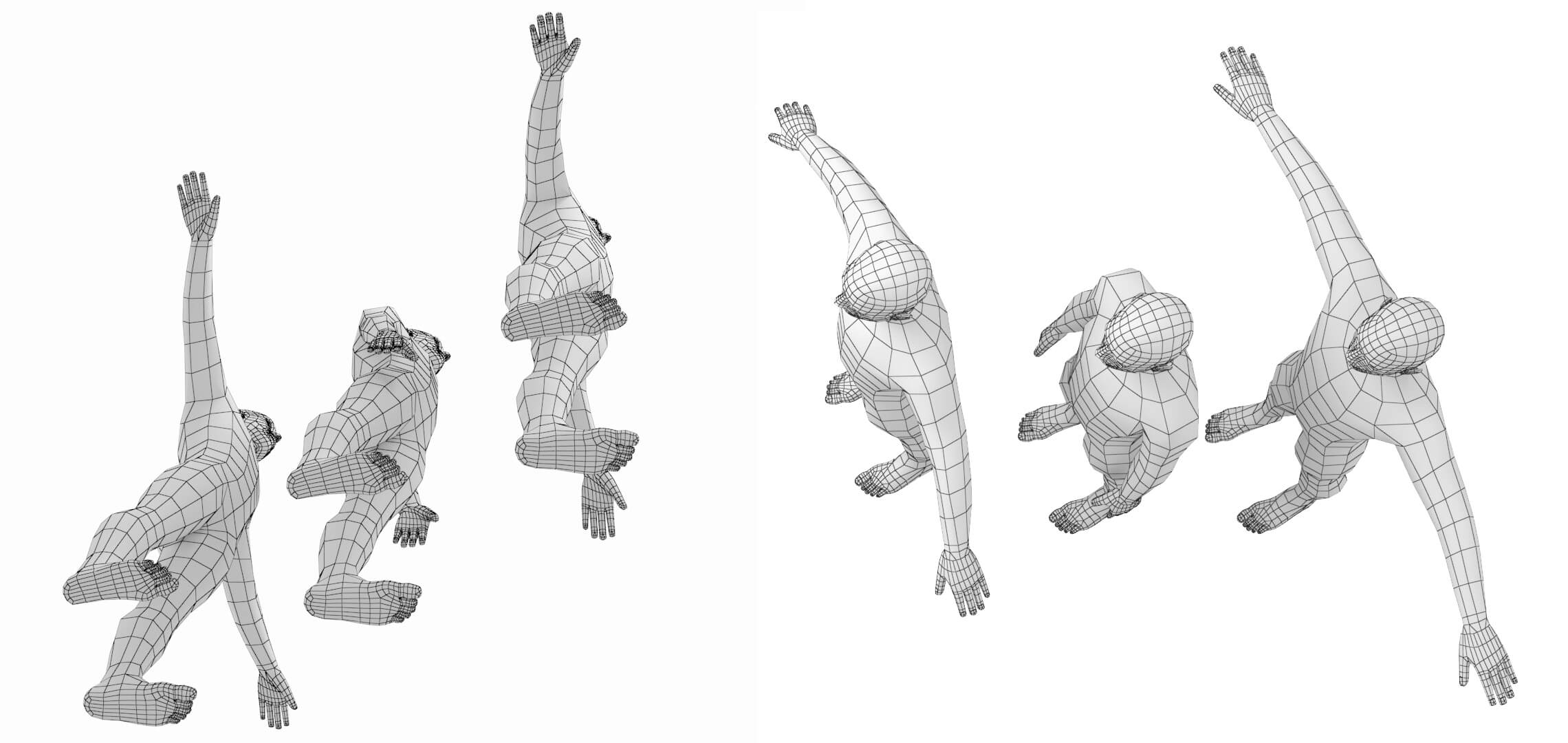 Natural Male in 3 Modeling Poses Base Mesh - 3D Model by Valerii-Kaliuzhnyi