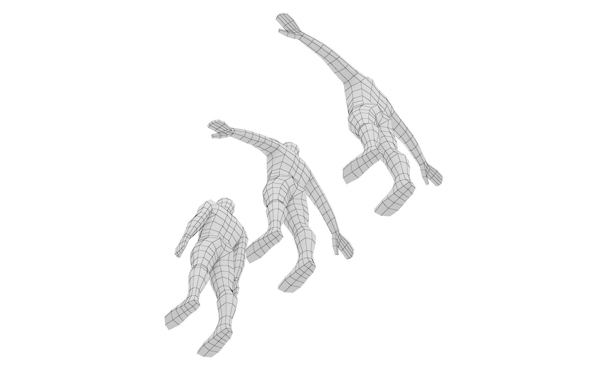 Natural Male in 3 Modeling Poses Base Mesh - 3D Model by Valerii-Kaliuzhnyi