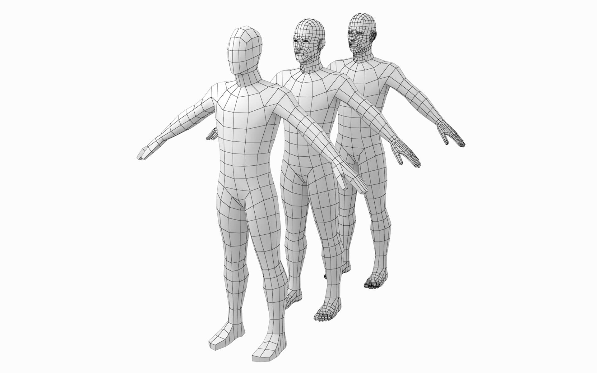 Natural Male In A Pose Base Mesh 3d Model By Valerii Kaliuzhnyi