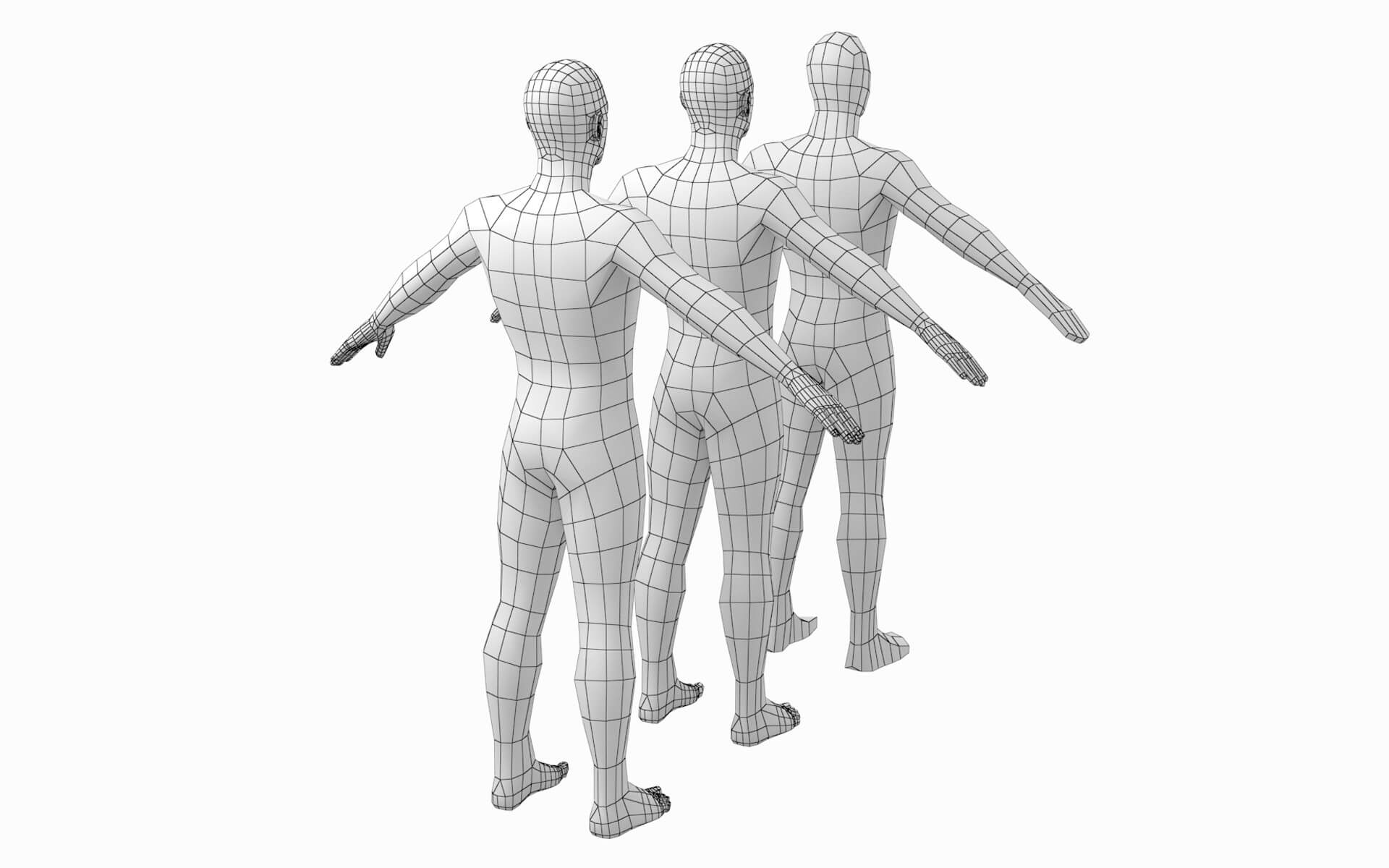 Natural Male In A Pose Base Mesh 3d Model By Valerii Kaliuzhnyi