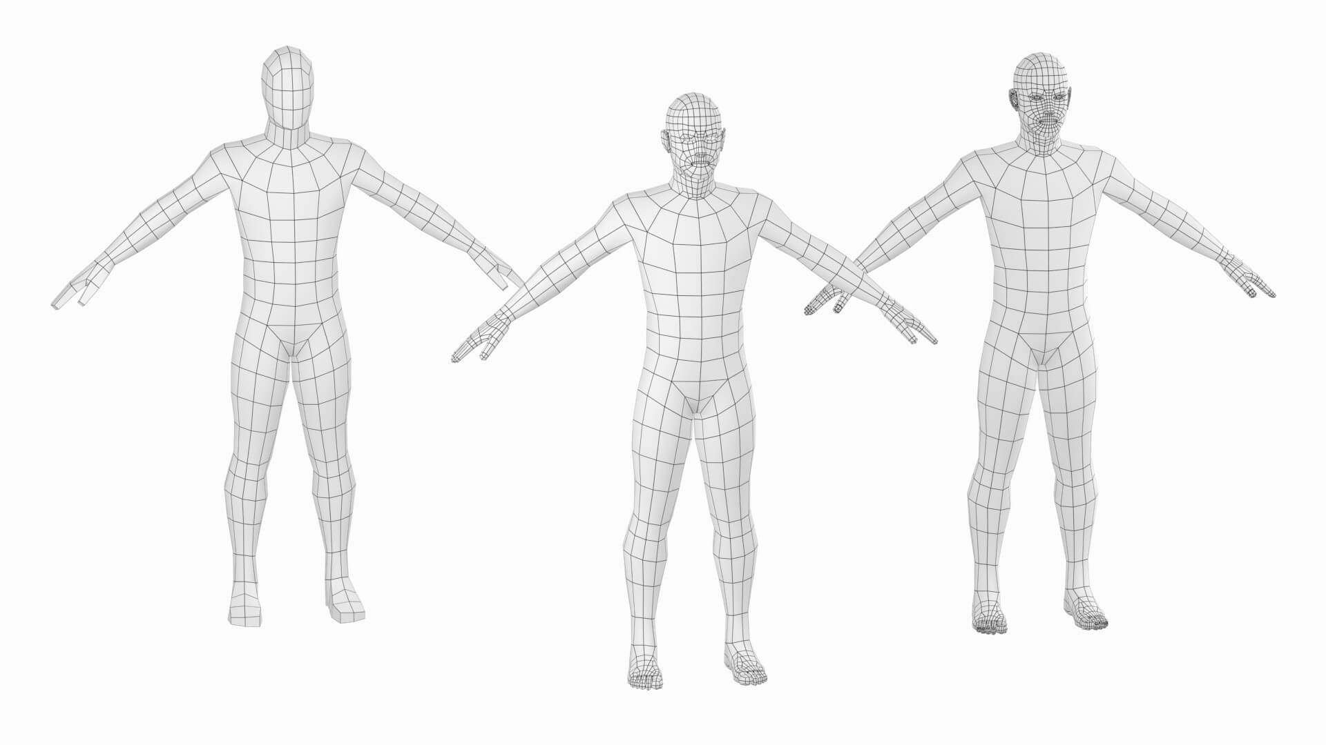 Natural Male In A Pose Base Mesh 3d Model By Valerii Kaliuzhnyi