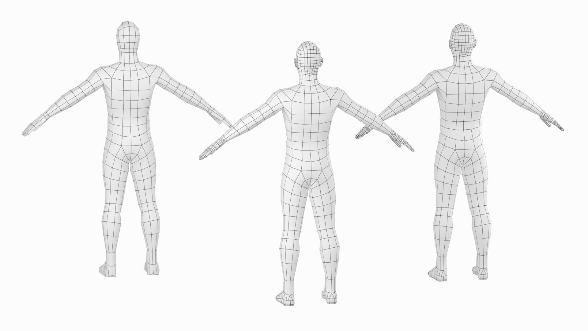 Natural Male In A Pose Base Mesh 3d Model By Valerii Kaliuzhnyi