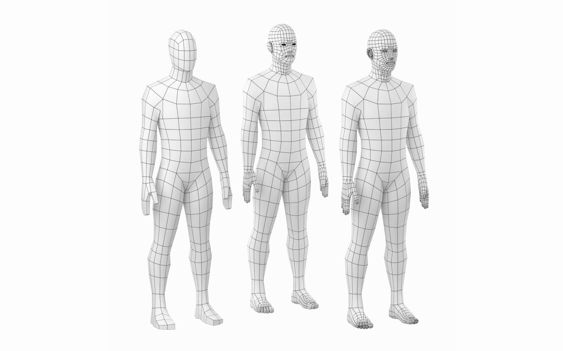 Natural Male in Rest Pose Base Mesh - 3D Model by Valerii-Kaliuzhnyi
