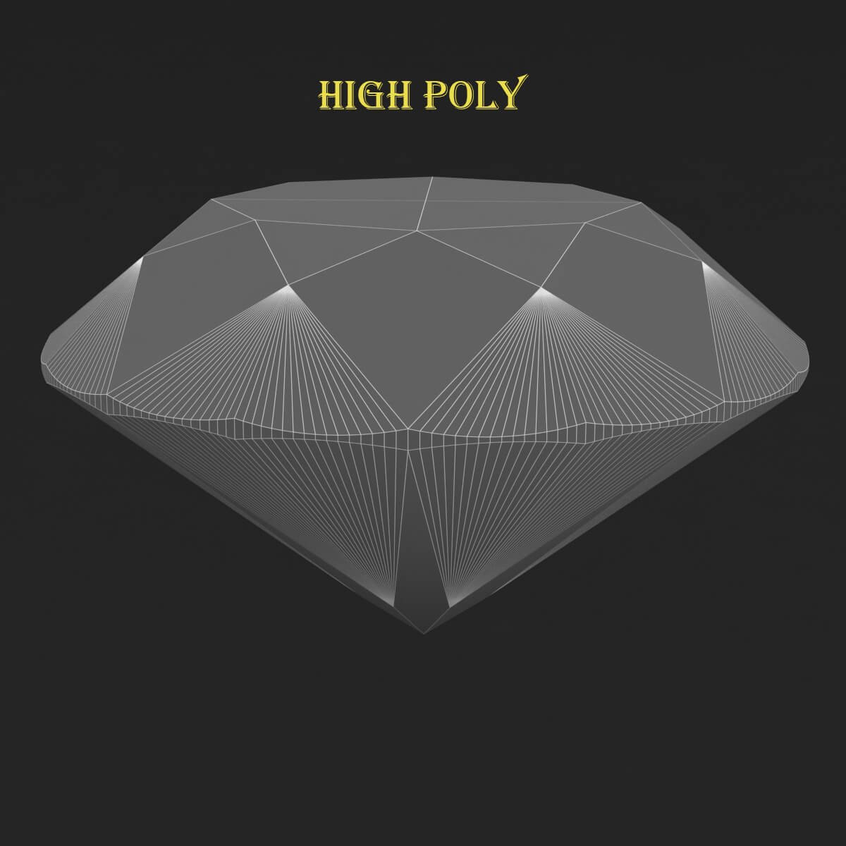 Round Diamond Brilliant Faceting IDEAL Cut - 3D Model by Valerii-Kaliuzhnyi