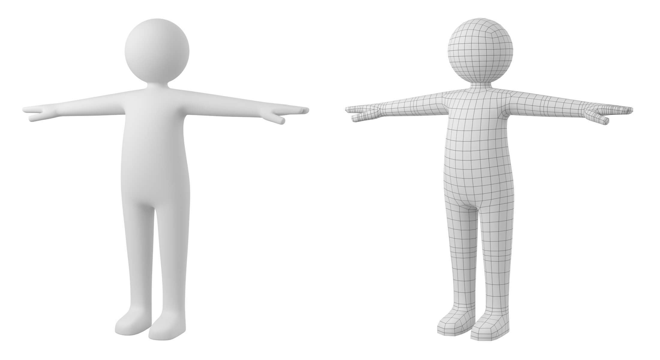 Stickman in T-Pose 3D Model by Valerii-Kaliuzhnyi