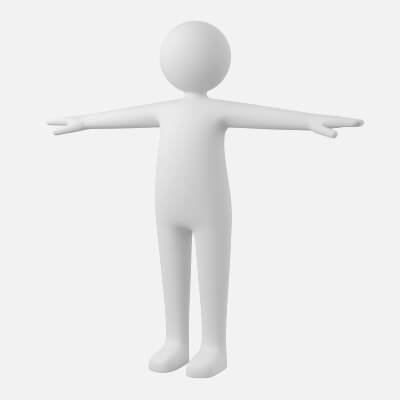Stickman in T-Pose 3D Model by Valerii-Kaliuzhnyi