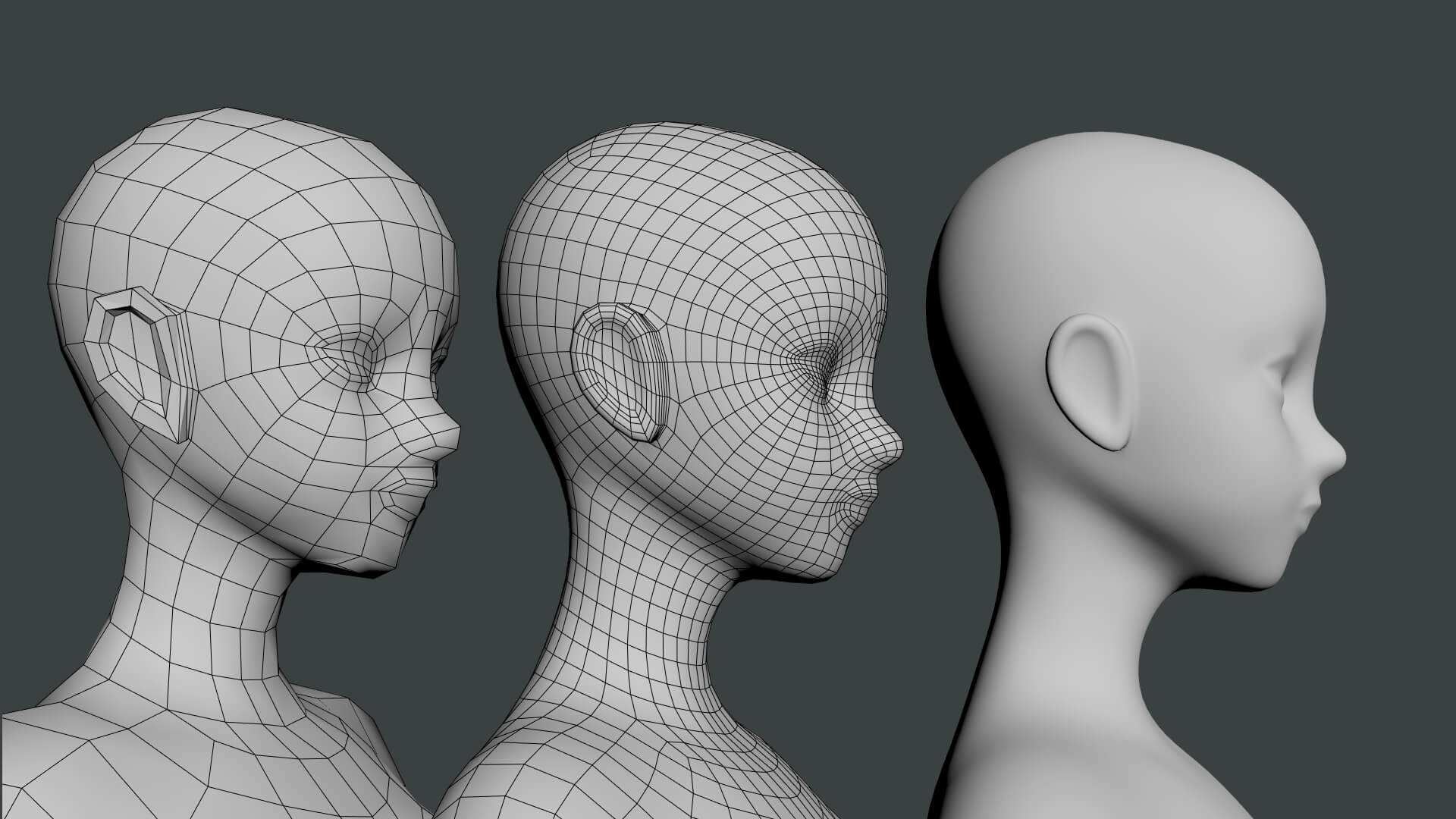 Stylized Female 02 Base Mesh - 3D Model by Valerii-Kaliuzhnyi