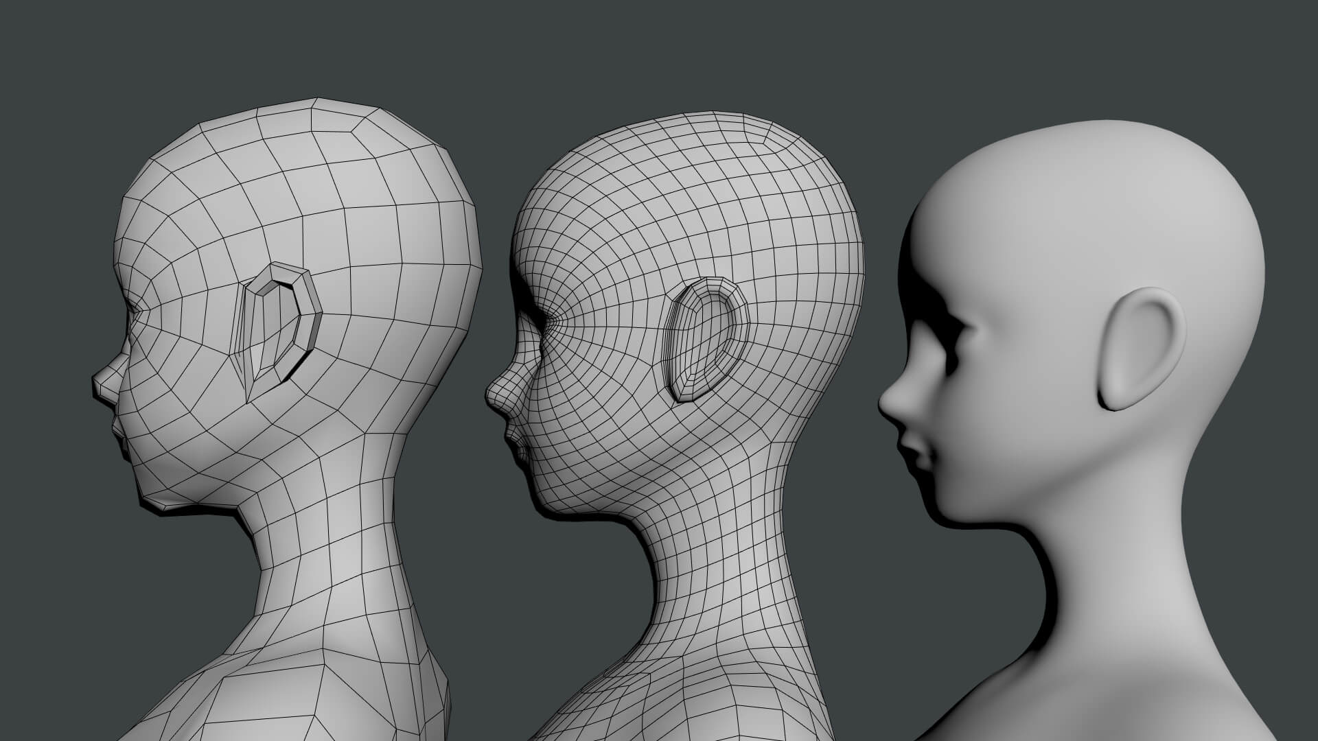 Stylized Female 02 Base Mesh - 3D Model by Valerii-Kaliuzhnyi