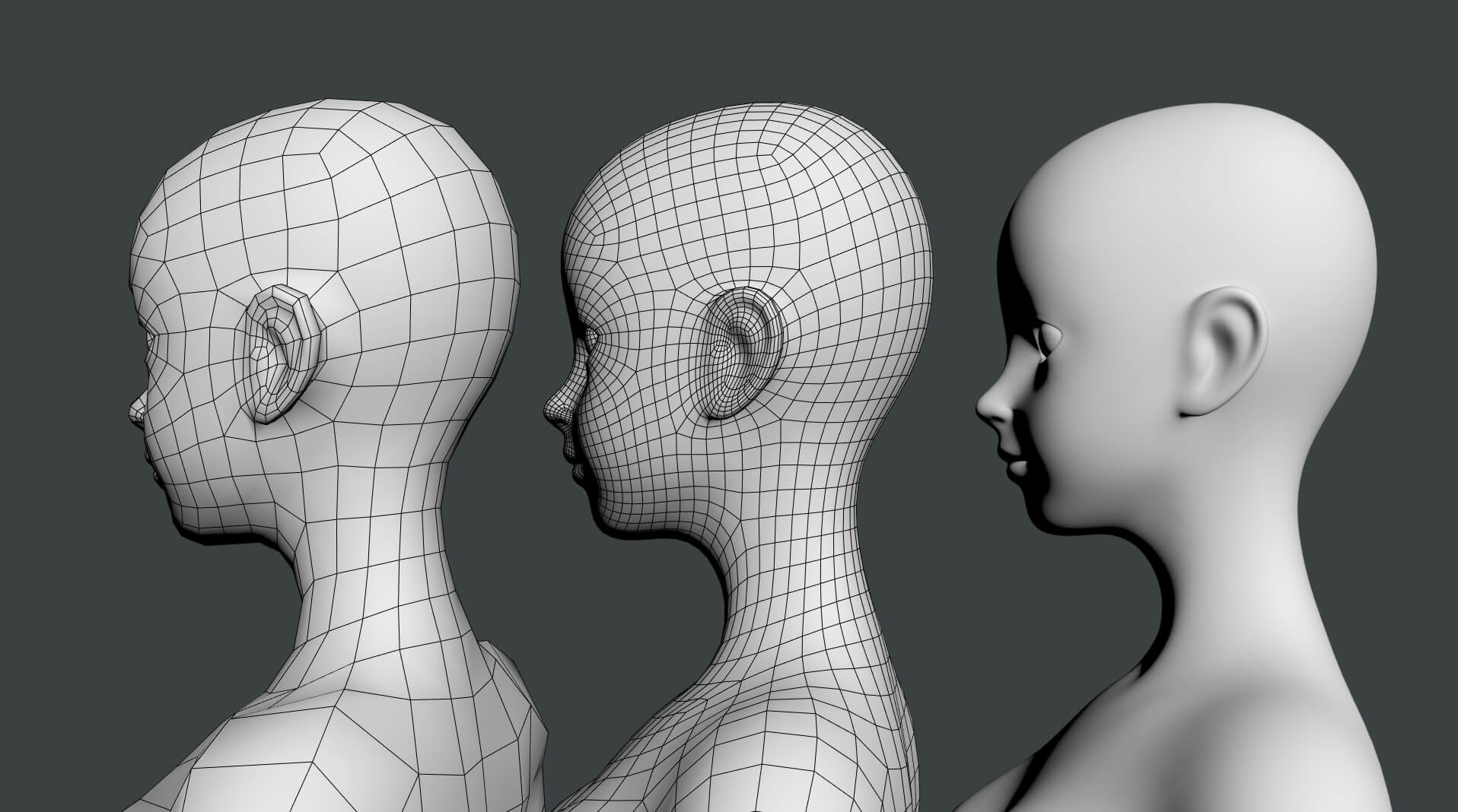 Stylized Female 02 Fine Shape Mesh - 3D Model by Valerii-Kaliuzhnyi