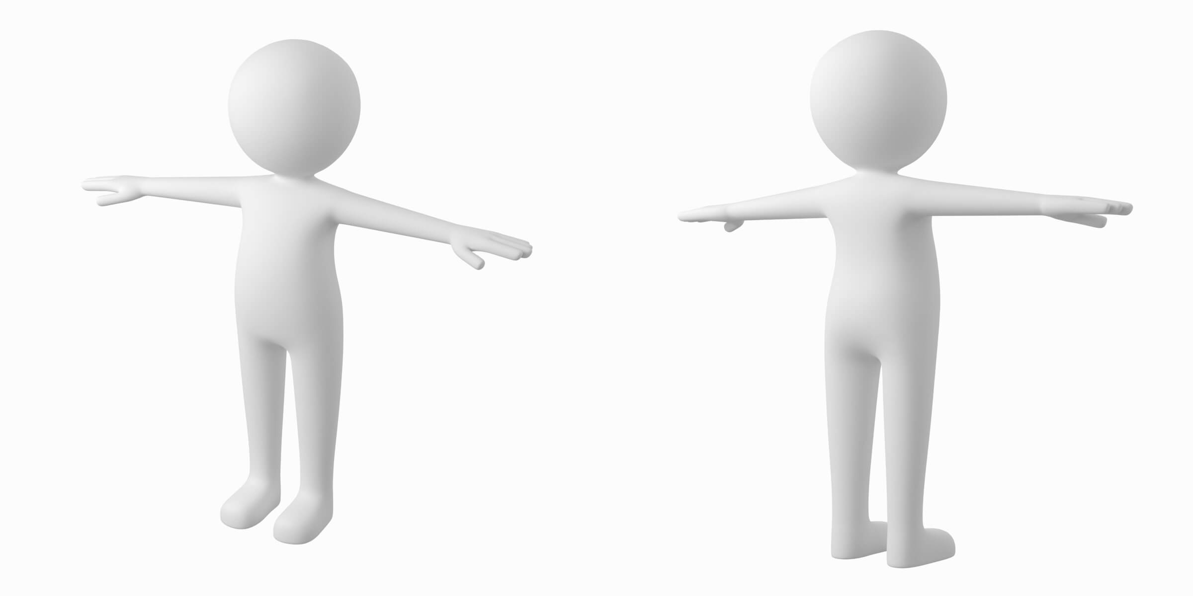 Stylized Stickman in T-Pose 3D Model by Valerii-Kaliuzhnyi