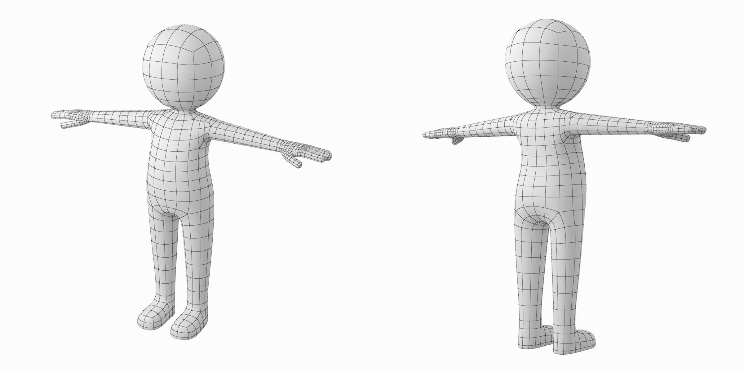 Stylized Stickman in T-Pose 3D Model by Valerii-Kaliuzhnyi