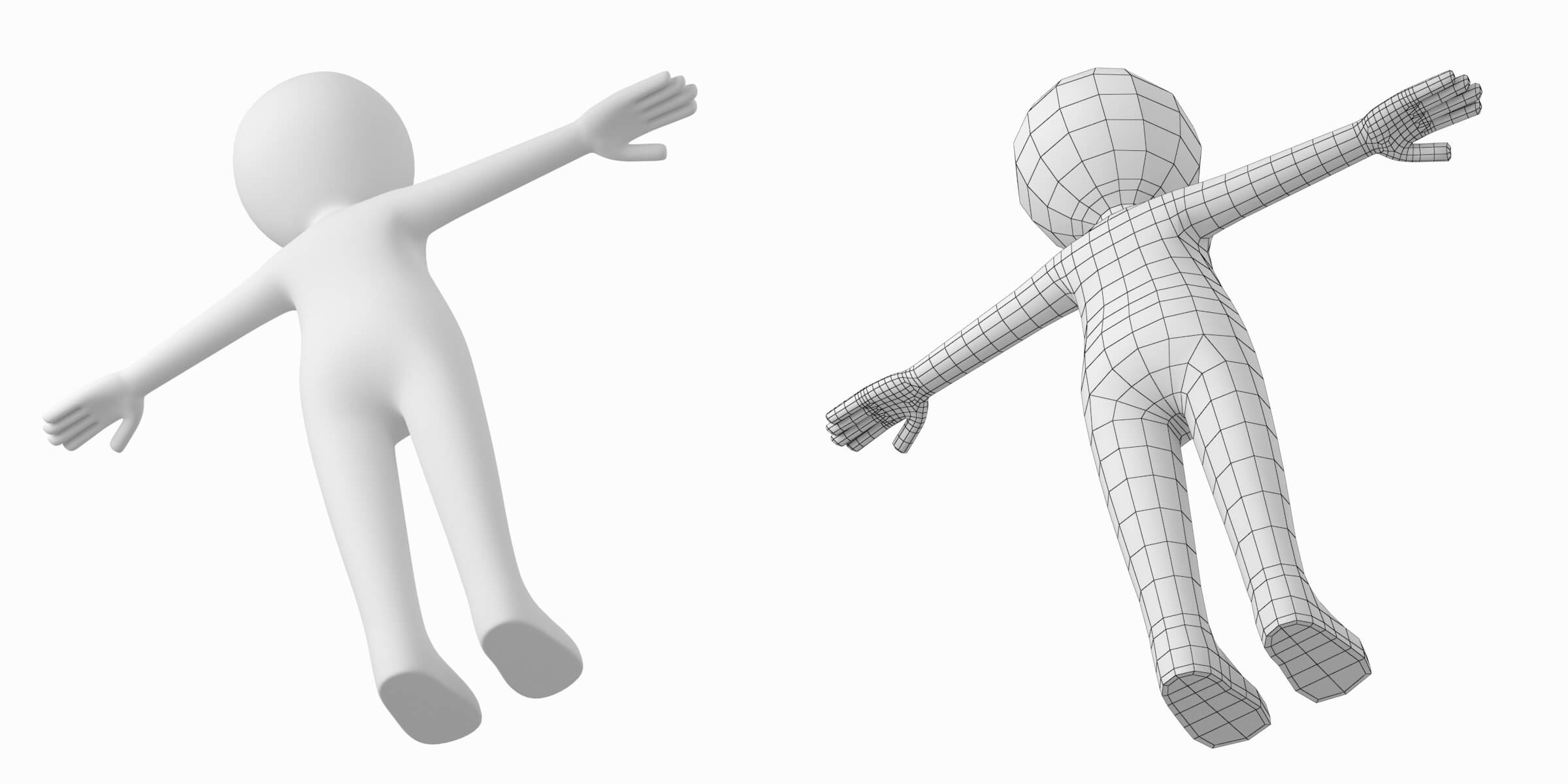Stylized Stickman in T-Pose 3D Model by Valerii-Kaliuzhnyi