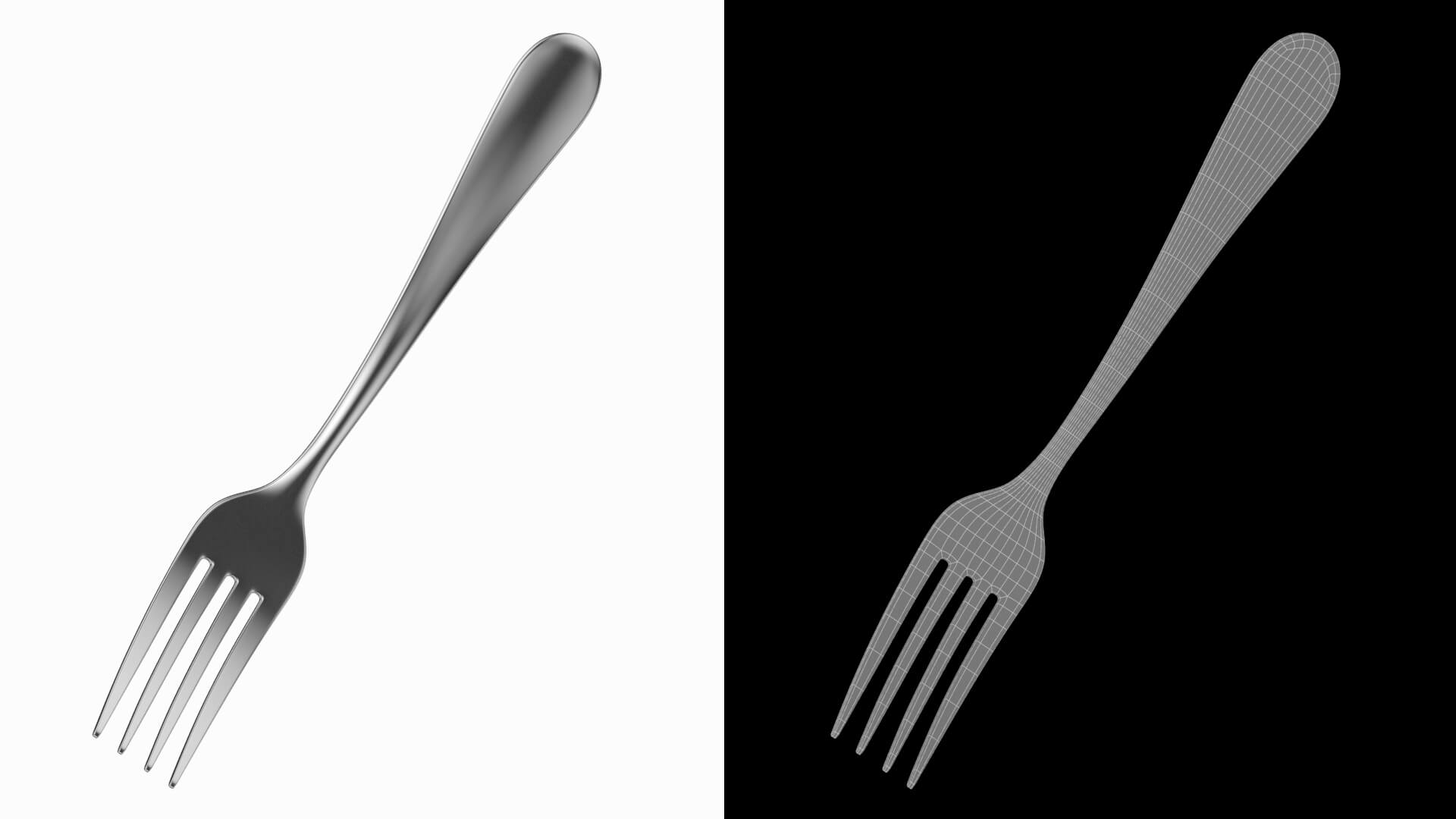 Table Dinner Fork Generic Cutlery - 3D Model by Valerii-Kaliuzhnyi