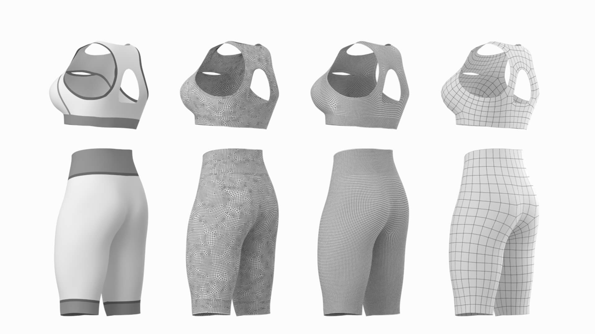 Woman Sportswear 01 Base Mesh Design Kit - 3D Model by Valerii-Kaliuzhnyi