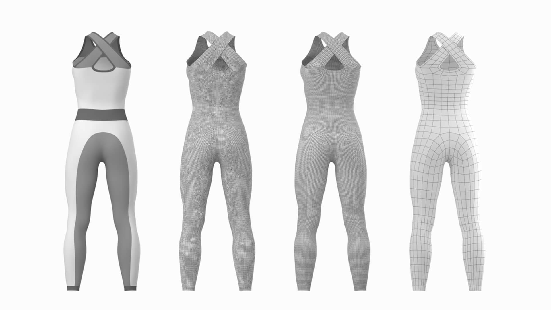 Woman Sportswear 02 Base Mesh Design Kit - 3D Model by Valerii-Kaliuzhnyi