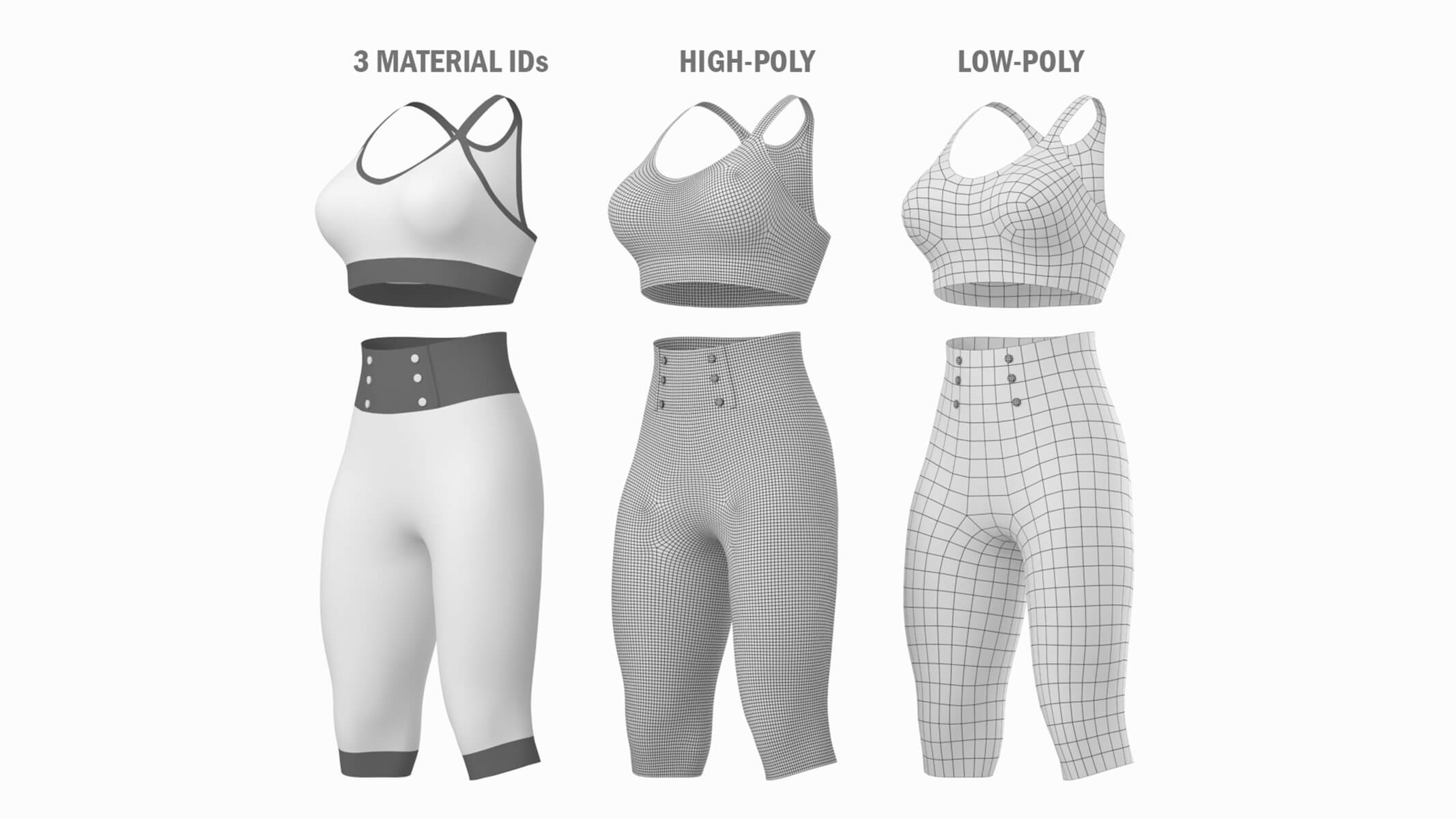 Woman Sportswear 04 Base Mesh Design Kit - 3D Model by Valerii-Kaliuzhnyi