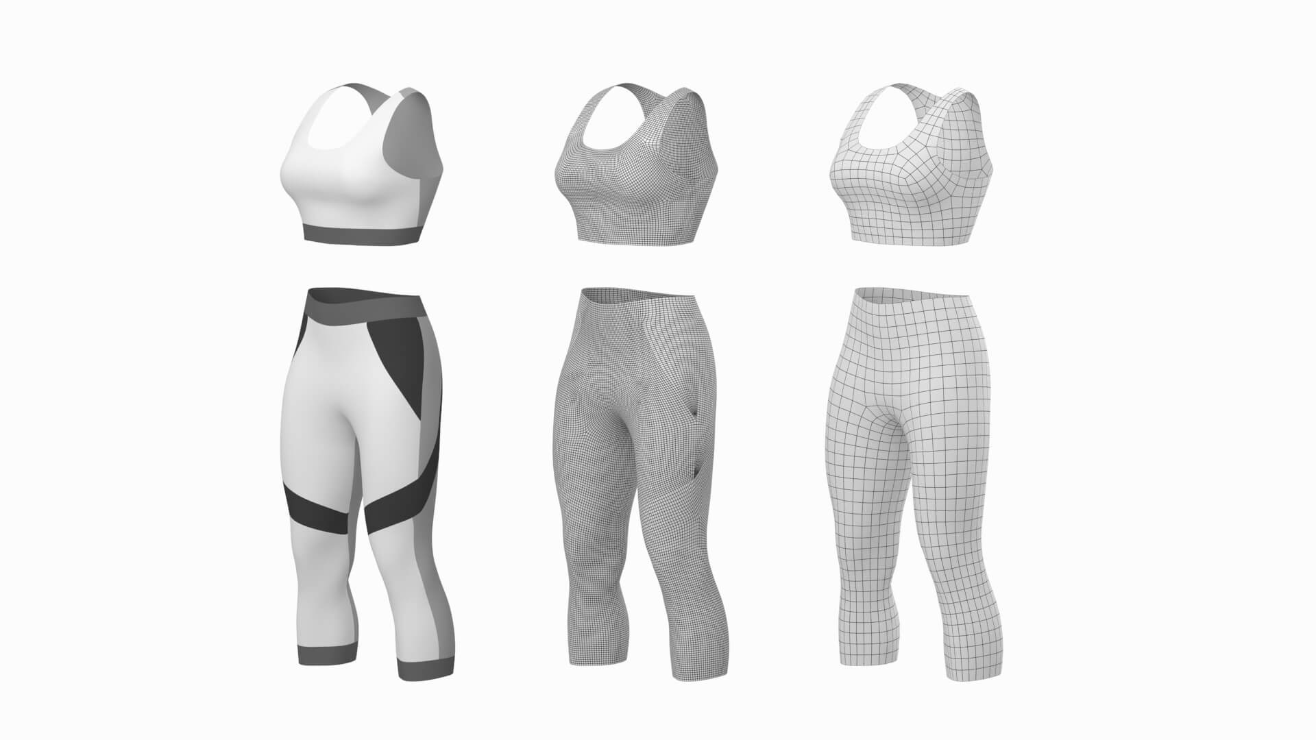 Woman Sportswear 05 Base Mesh Design Kit - 3D Model by Valerii-Kaliuzhnyi