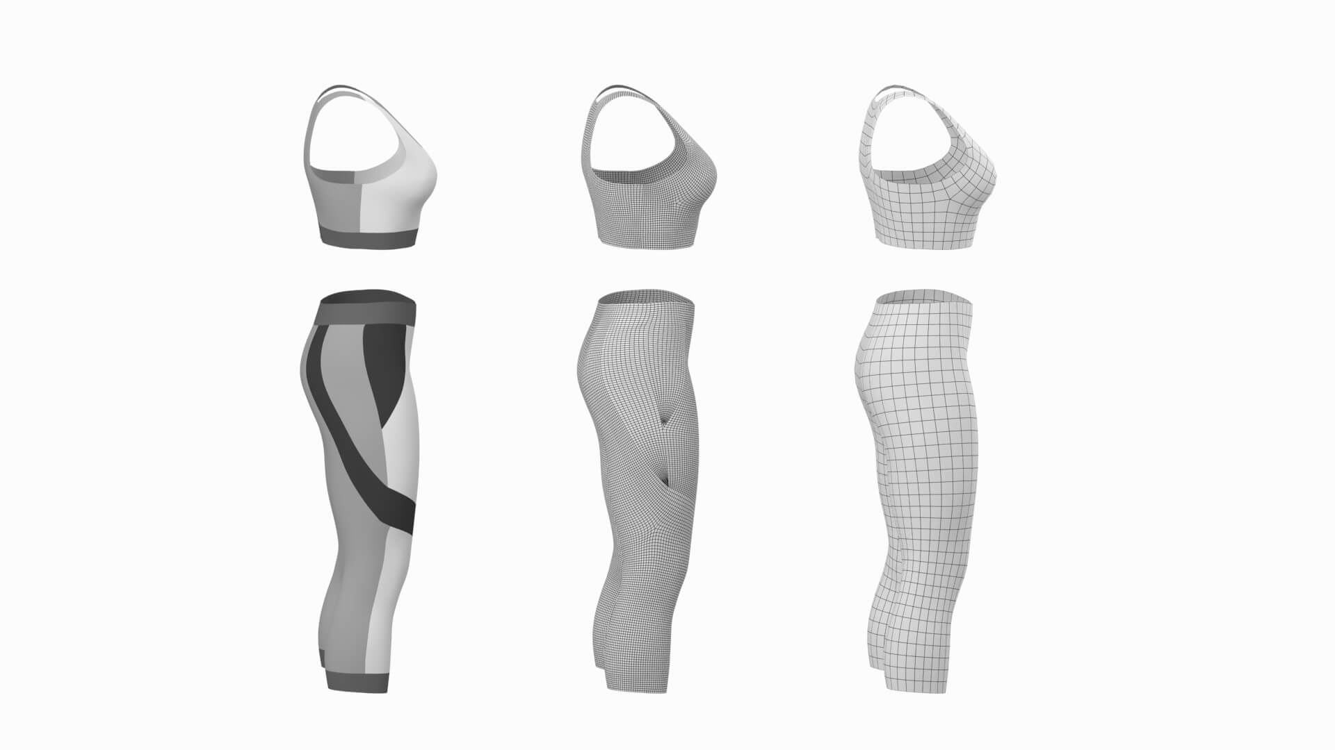 Woman Sportswear 05 Base Mesh Design Kit - 3D Model by Valerii-Kaliuzhnyi