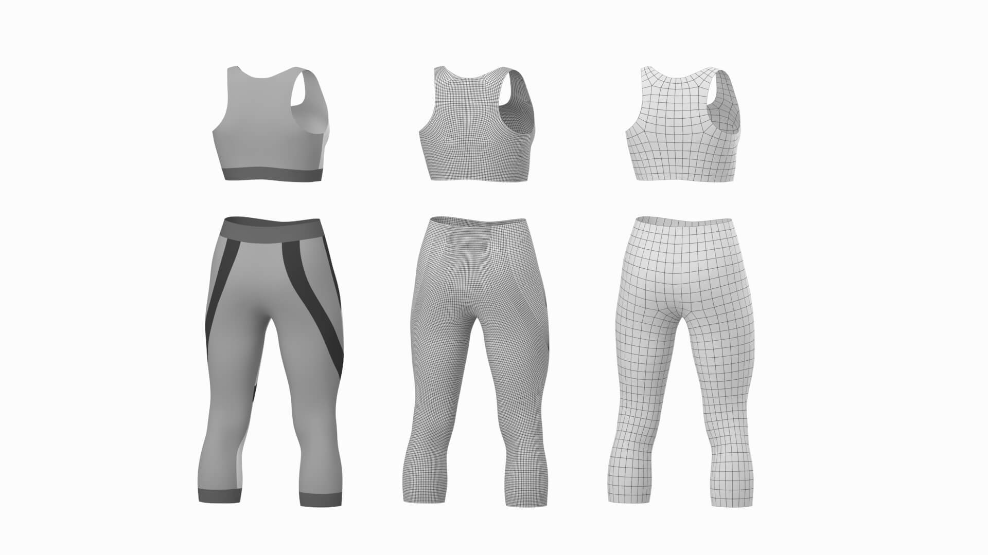 Woman Sportswear 05 Base Mesh Design Kit - 3D Model by Valerii-Kaliuzhnyi