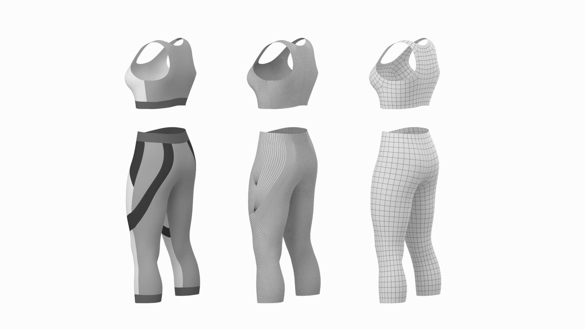 Woman Sportswear 05 Base Mesh Design Kit - 3D Model by Valerii-Kaliuzhnyi
