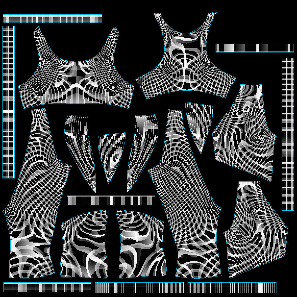 Woman Sportswear 05 Base Mesh Design Kit - 3D Model by Valerii-Kaliuzhnyi