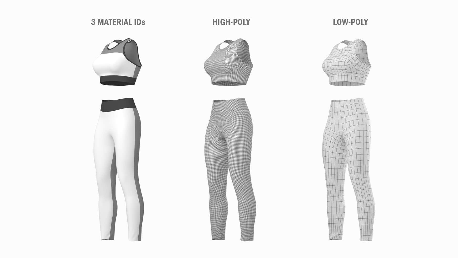Woman Sportswear 06 Base Mesh Design Kit - 3D Model by Valerii-Kaliuzhnyi