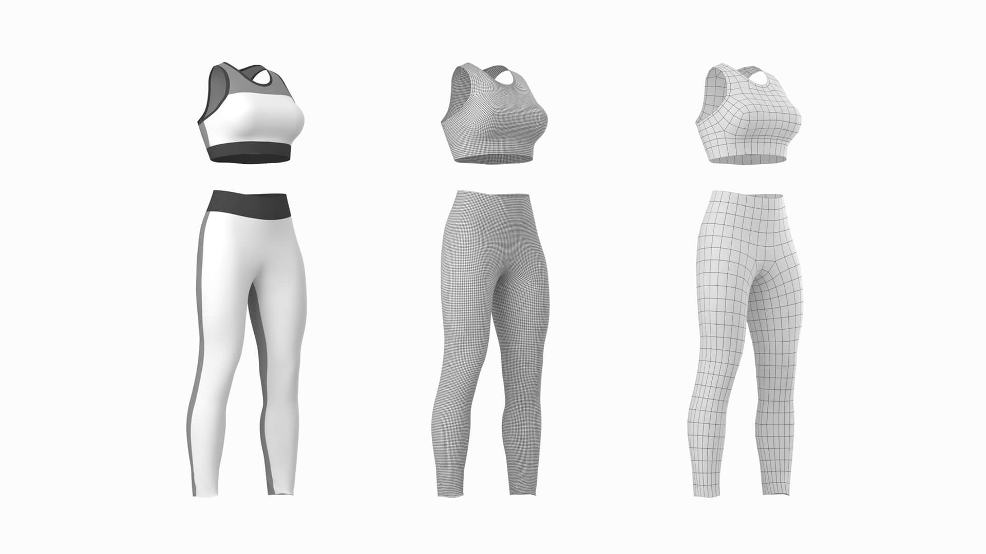 Woman Sportswear 06 Base Mesh Design Kit - 3D Model by Valerii-Kaliuzhnyi