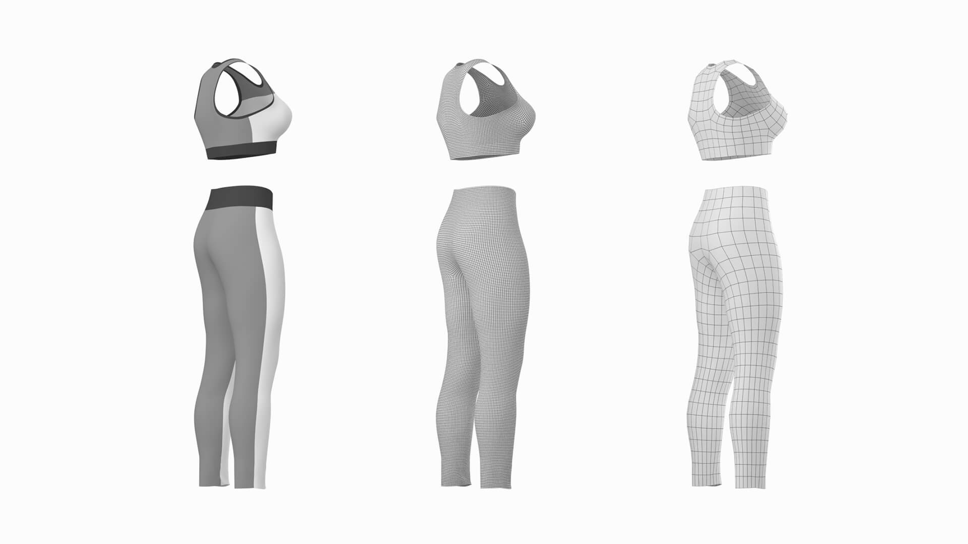 Woman Sportswear 06 Base Mesh Design Kit - 3D Model by Valerii-Kaliuzhnyi